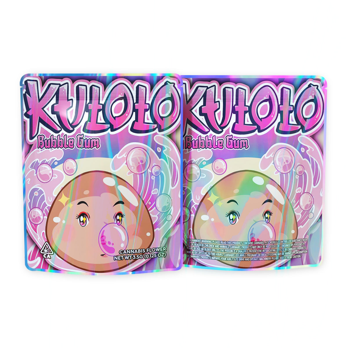 Kutoto Bubble Gum Mylar Bags 3.5 Grams – Custom420bag