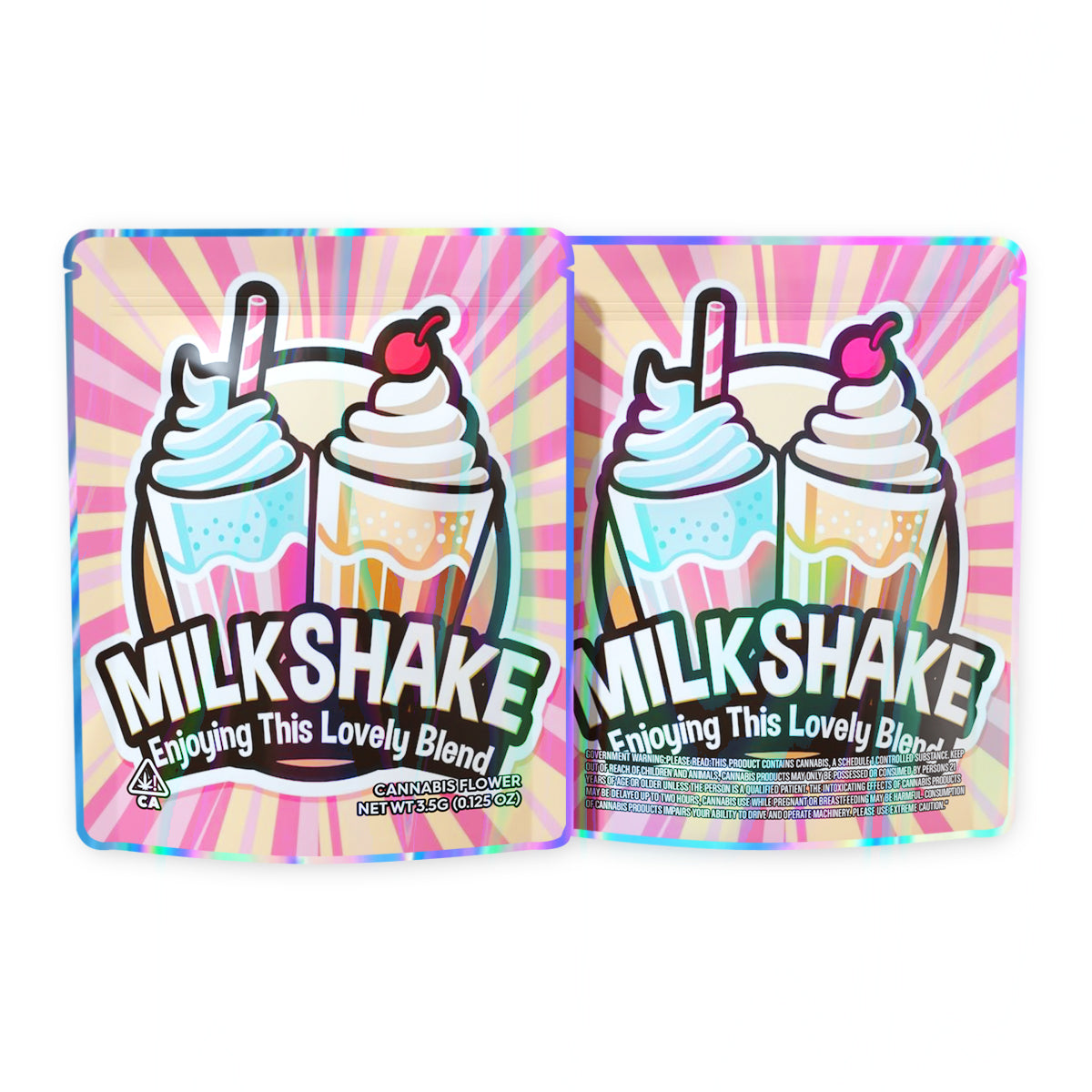Milkshake Mylar Bags 3.5 Grams – Custom420bag