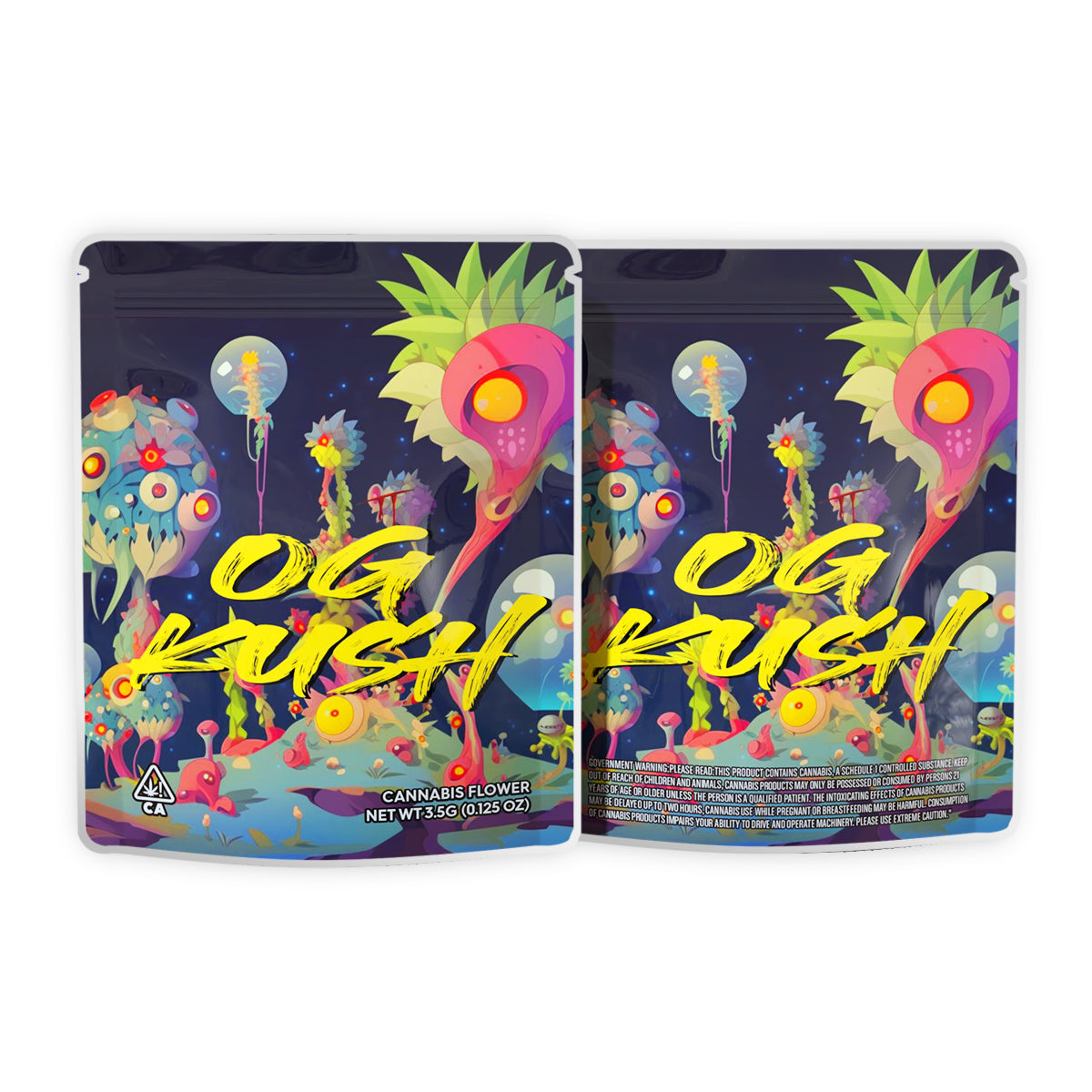 OG KUSH Mylar Bags 3.5 Grams – Custom420bag