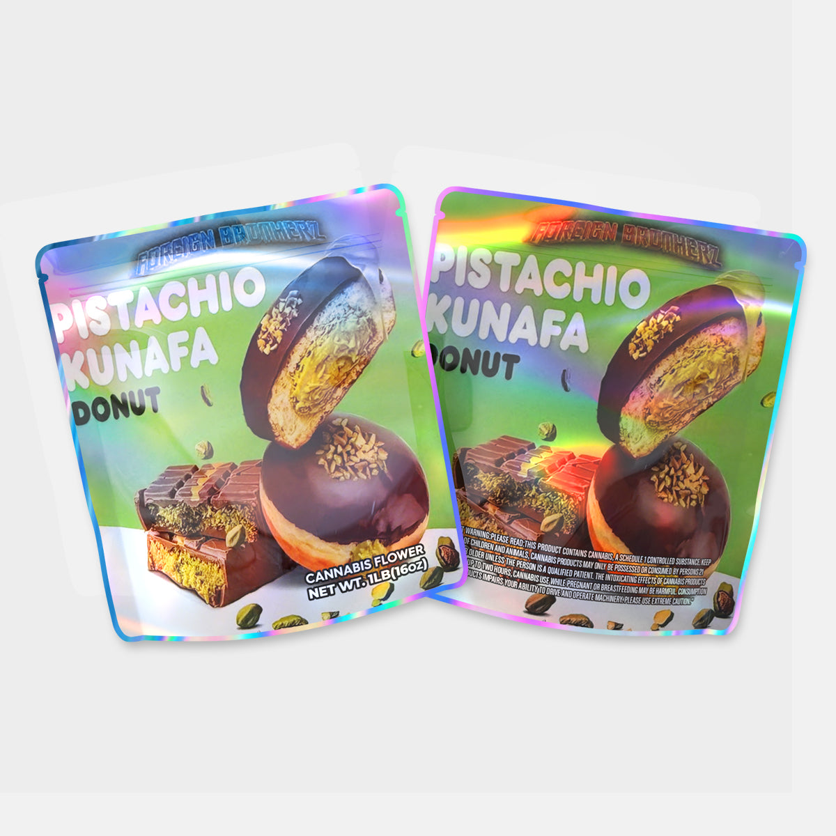 Pistachio Kunafa Donut Mylar Bag 16 Oz (1lb) – Custom420bag