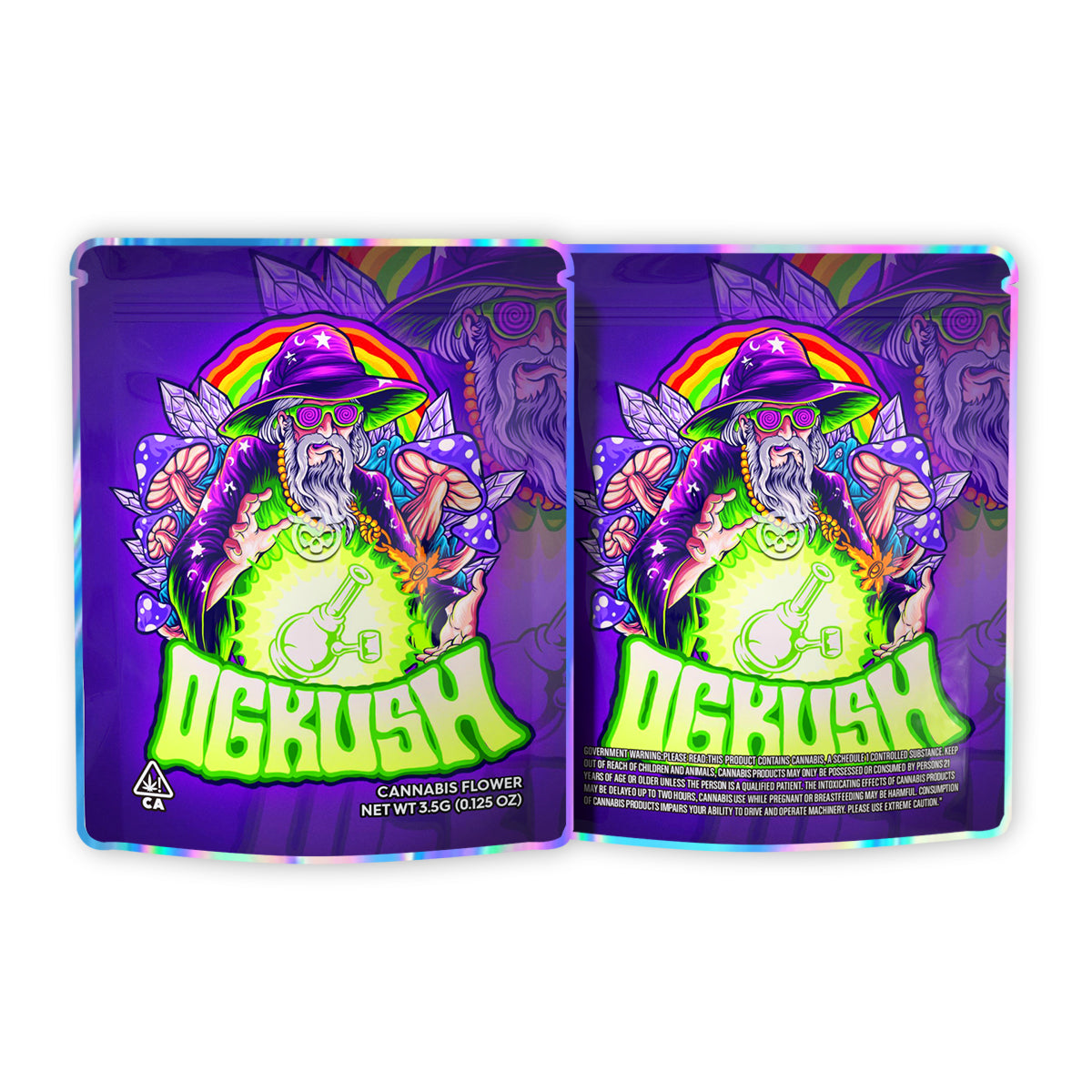 OG KUSH Mylar Bags 3.5 Grams – Custom420bag