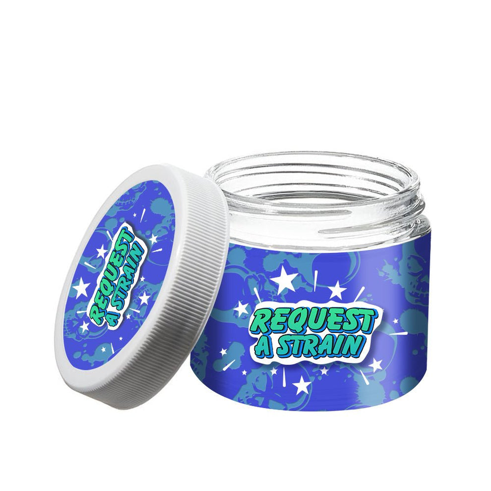 Request a Strain Glass Jars Pre-Labeled - Custom420bag